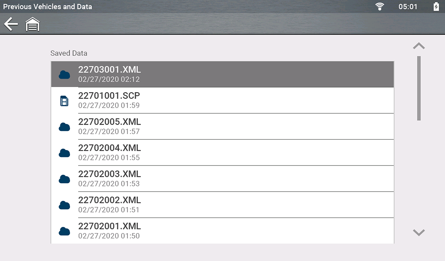 PreviousVehiclesSavedData