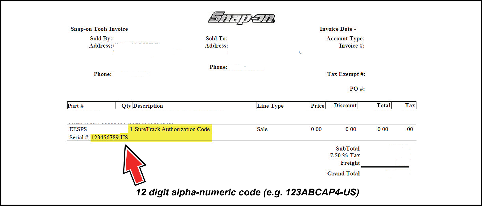 Finding your SureTrack Authorization Code